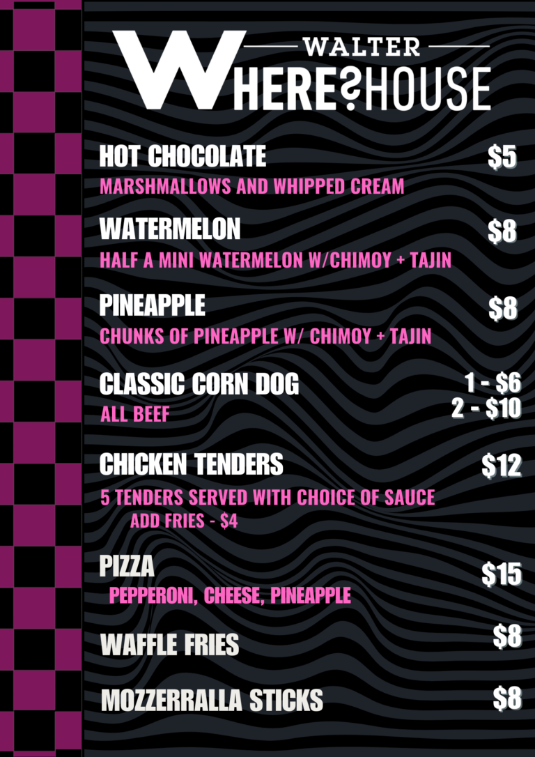Menus : Walter WhereHouse
